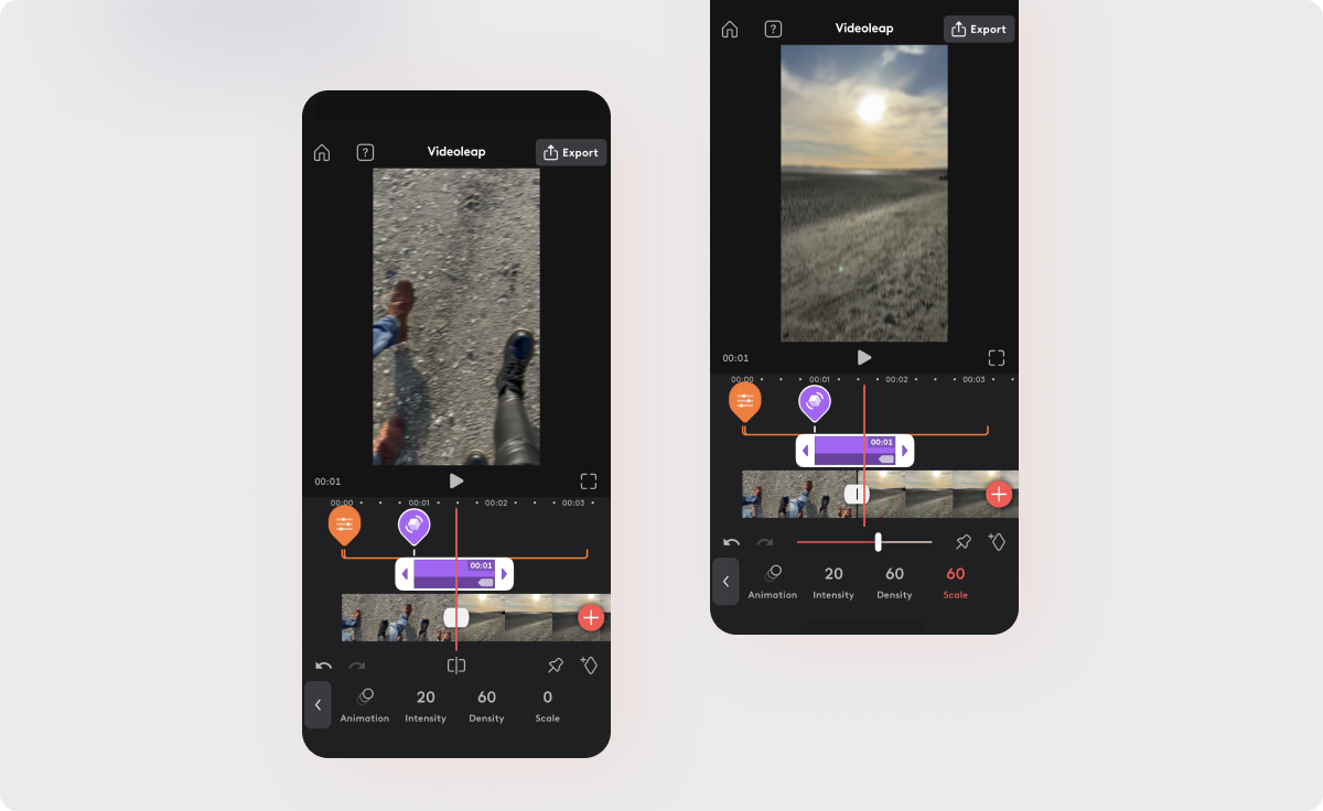 New video effects: shake, rays, crystal, and bloom | Videoleap